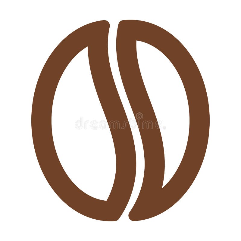 Brown Coffee Bean Icon. Vector Isolated on Background Stock Vector ...