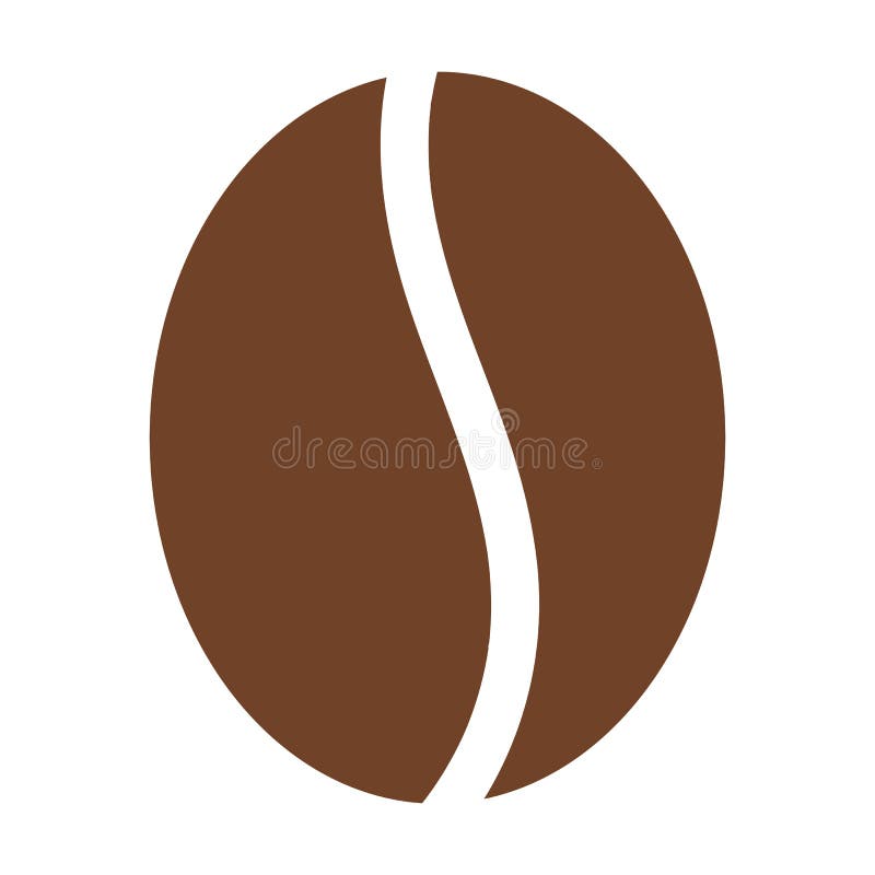 Brown Coffee Bean Icon. Vector Isolated on Background Stock Vector ...