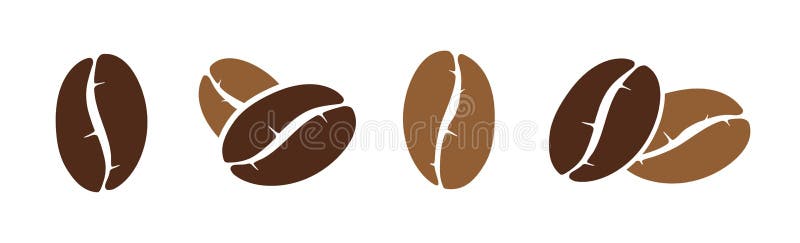 Brown Coffee Bean Vector Illustration Icons Stock Vector - Illustration ...