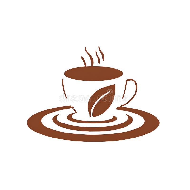 Brown Coffee Cup and Steam Icon. Cafe and Restaurant Sign. Vector ...