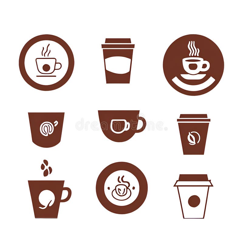 Brown Coffee Cup and Steam Icon. Cafe and Restaurant Sign. Vector ...