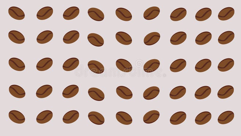 Brown Coffee Seeds Pattern Background Image Stock Illustration ...