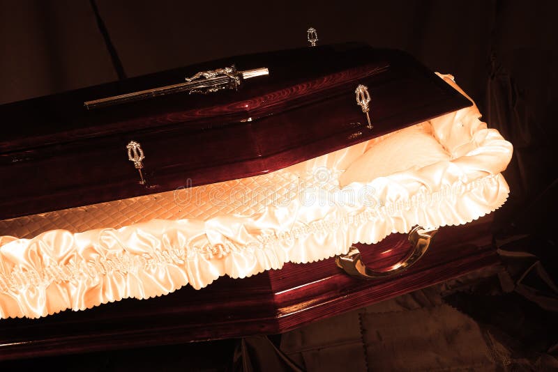 Brown coffin stock image. Image of cross, cemetery, grief - 24527771