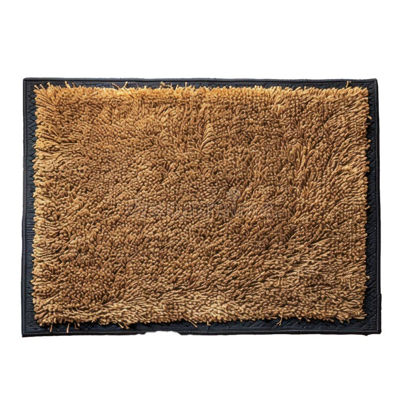 Brown Coir Doormat Isolated on White Background Stock Photo - Image of ...