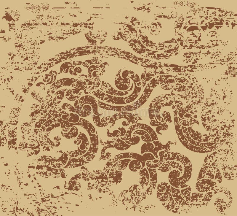 Brown color art pattern stock illustration. Illustration of asia - 59658610