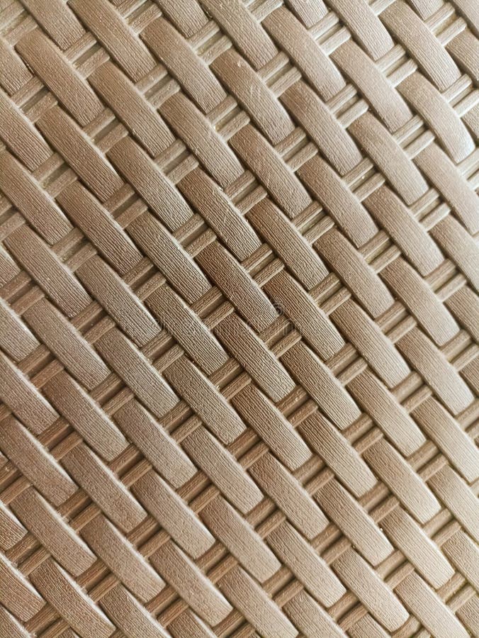 Brown Color Artificial Woven Texture Wih Plastic Material Stock Image ...