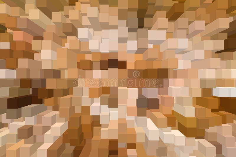 Brown Color Blocks Pattern Background Stock Illustration - Illustration ...