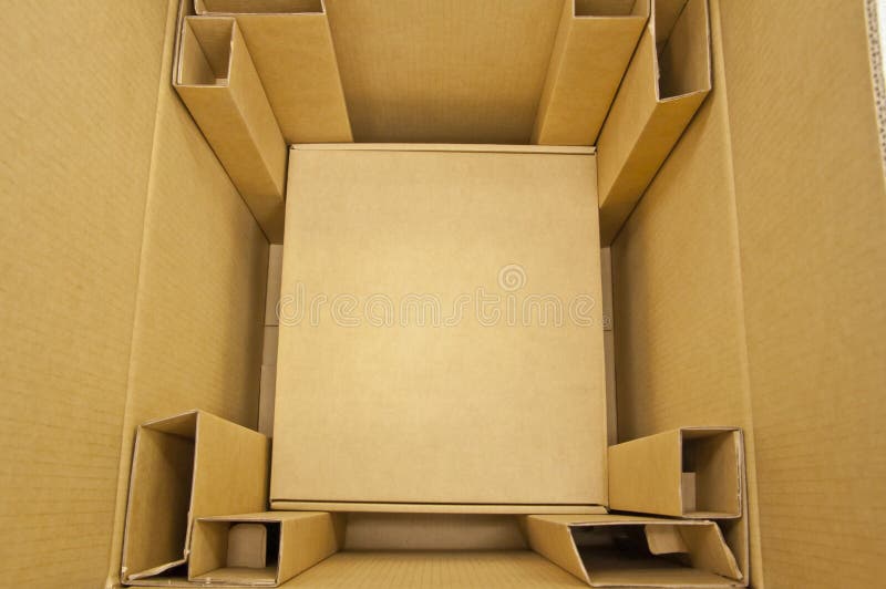 Empty brown cardboard box stock image. Image of cardboard - 34595267