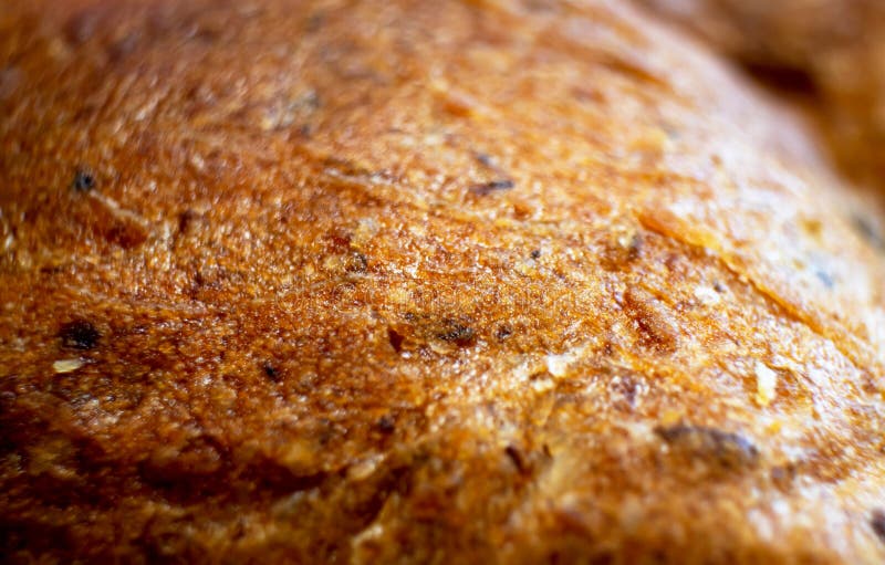 Brown Color Bread Crust Macro, Close Up View Stock Image - Image of ...