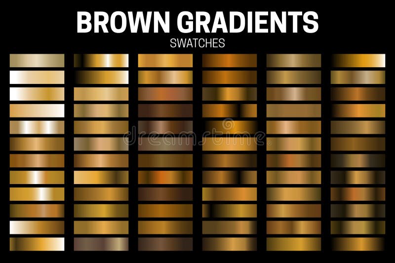 Brown Color Shades Swatches Palette with Names Stock Vector ...