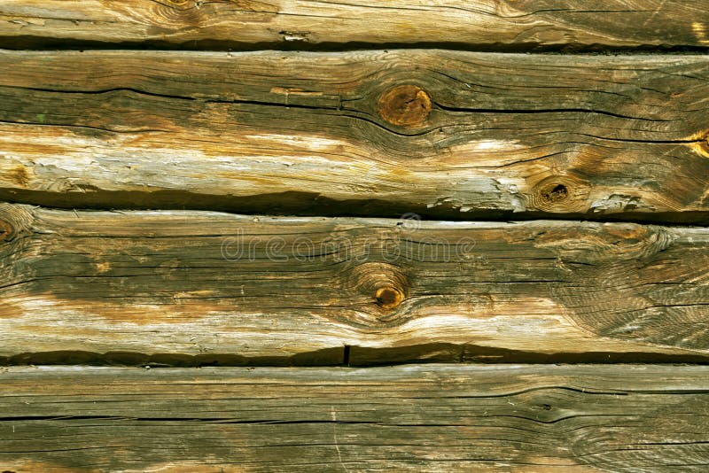 Brown Color Log House Wall. Stock Image - Image of natural ...