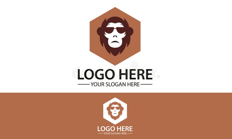 Brown Color Line Art Polar Bear Logo Design for Your Business , Simple ...