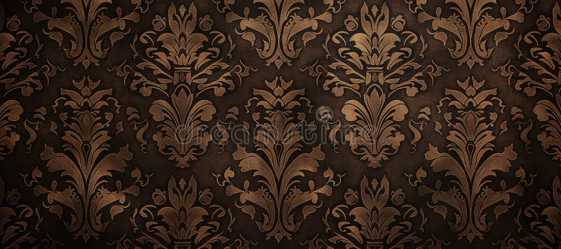 Brown Color Motif Pattern Fabric Background Stock Illustration ...