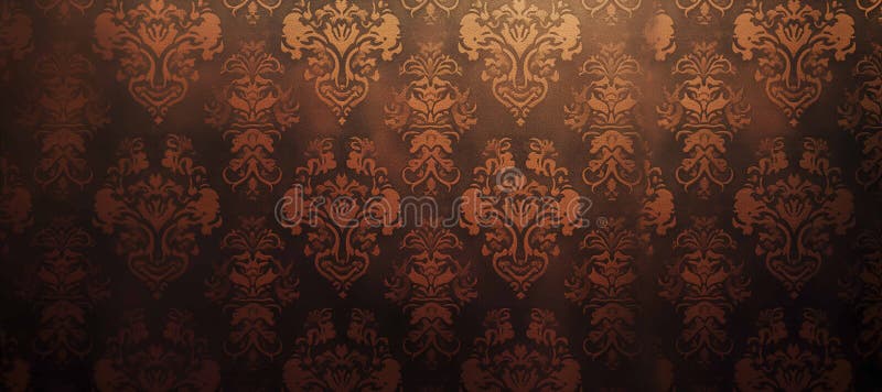 Brown Color Motif Pattern Fabric Background Stock Illustration ...
