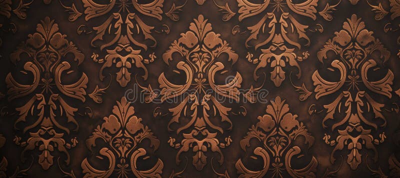 Brown Color Motif Pattern Fabric Background Stock Illustration ...
