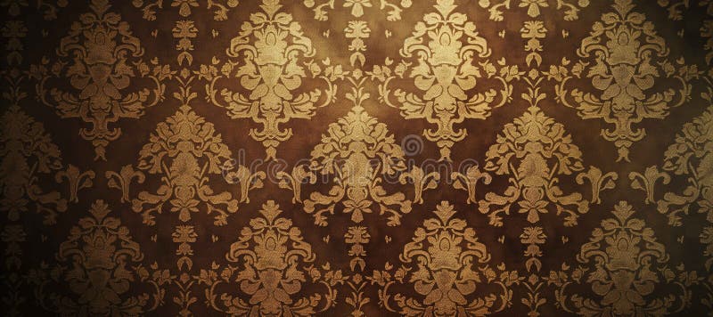 Brown Color Motif Pattern Fabric Background Stock Illustration ...
