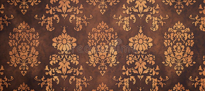 Brown Color Motif Pattern Fabric Background Stock Illustration ...