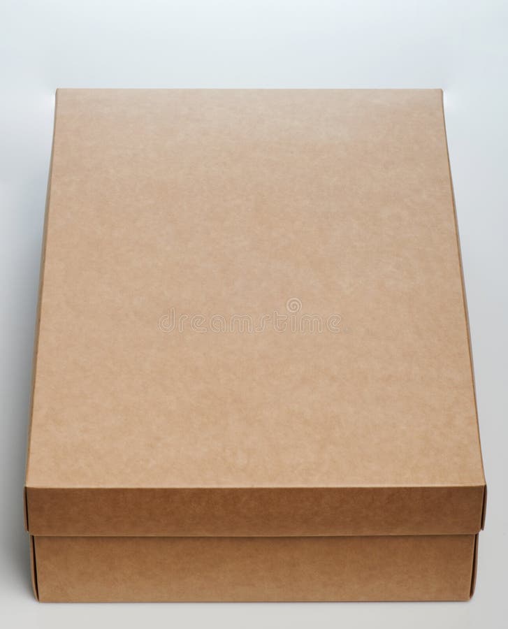 Brown color paper box stock photo. Image of mockup, closeup - 214730970