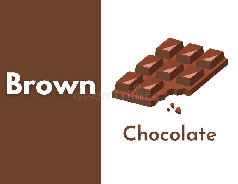 Brown Color Picture with Example, Chocolate Brown Color, Kids Learning ...