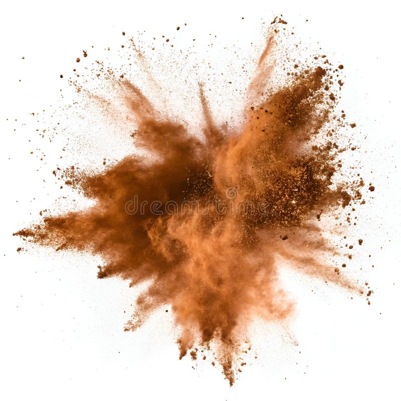 Brown Color Powder Explosion Stock Illustration - Illustration of ...