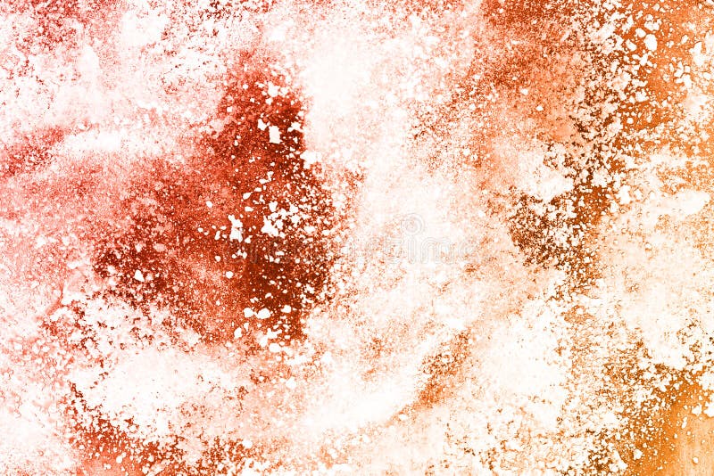 Brown Color Powder Explosion on White Background Stock Photo - Image of ...