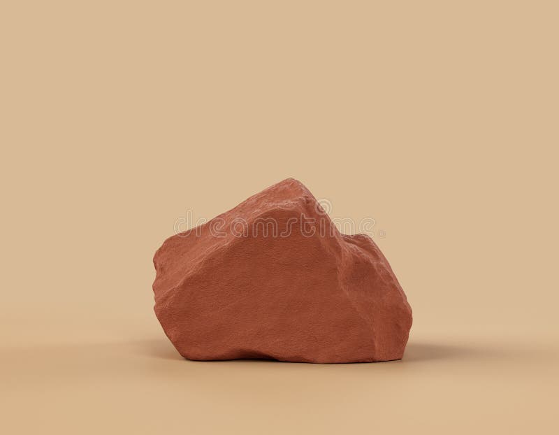 Brown Color Rocks in a Flat Color Background, for Product Displays with ...