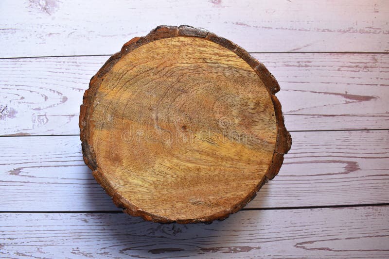 Brown Rustic Round Cut Tree Stump Stock Image - Image of pattern ...