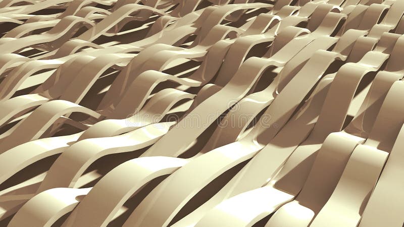 Brown Color Wave Animation Loop is an Undulating Series of Ribbons with ...