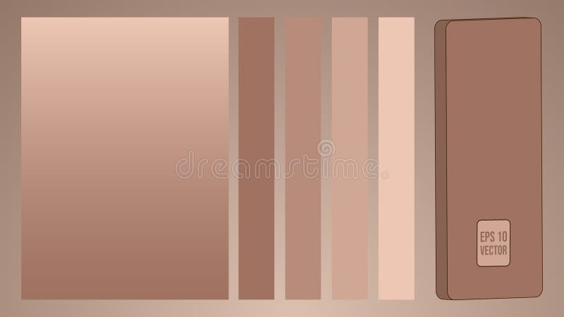 Brown Color of the Year. Soft Vector Gradient Mocha Mousse with Palette ...