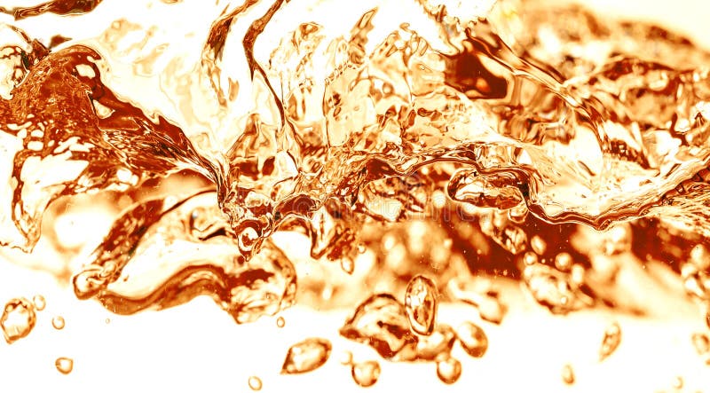 Brown Colored Liquid Splash Effect On Plain White Background,useful For ...