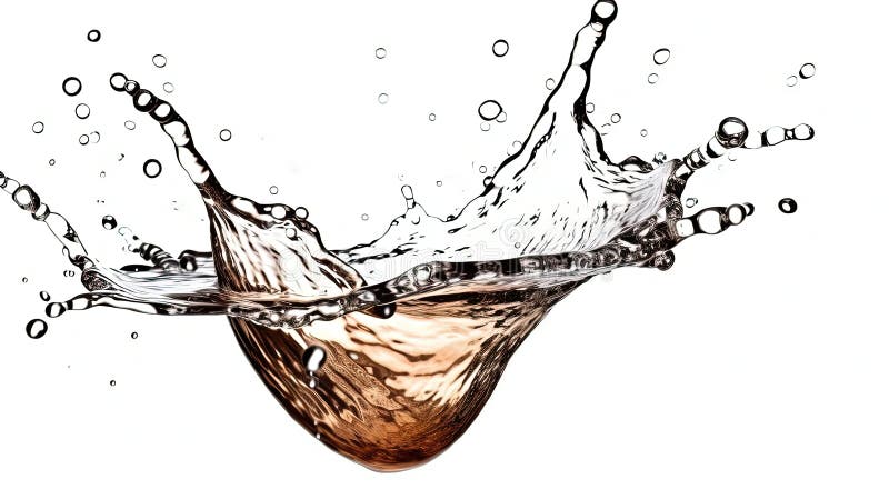 Brown-Colored Watersplash Collage Stock Illustration - Illustration of ...