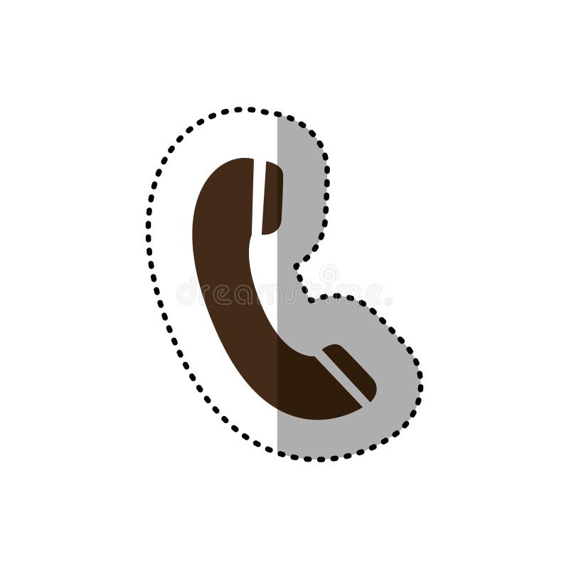 Brown Communication Phone Talk Icon Stock Illustration - Illustration ...