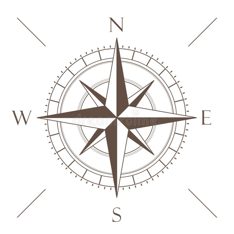Compass Rose stock vector. Illustration of compass, adventure - 6370007