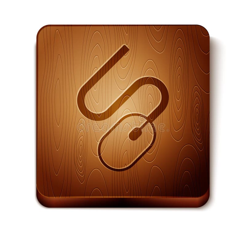 Brown Computer Mouse Icon Isolated on White Background. Optical with ...