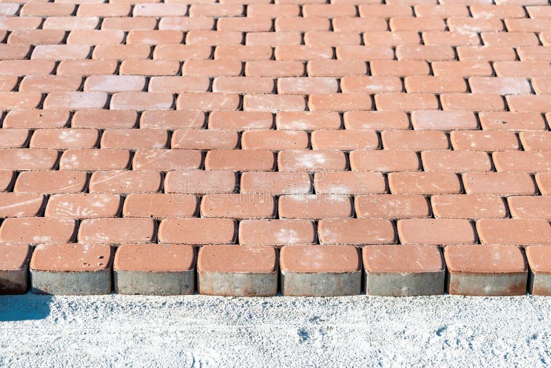 Brown Concrete Permeable Flooring Assembled on a Substrate of Sand ...