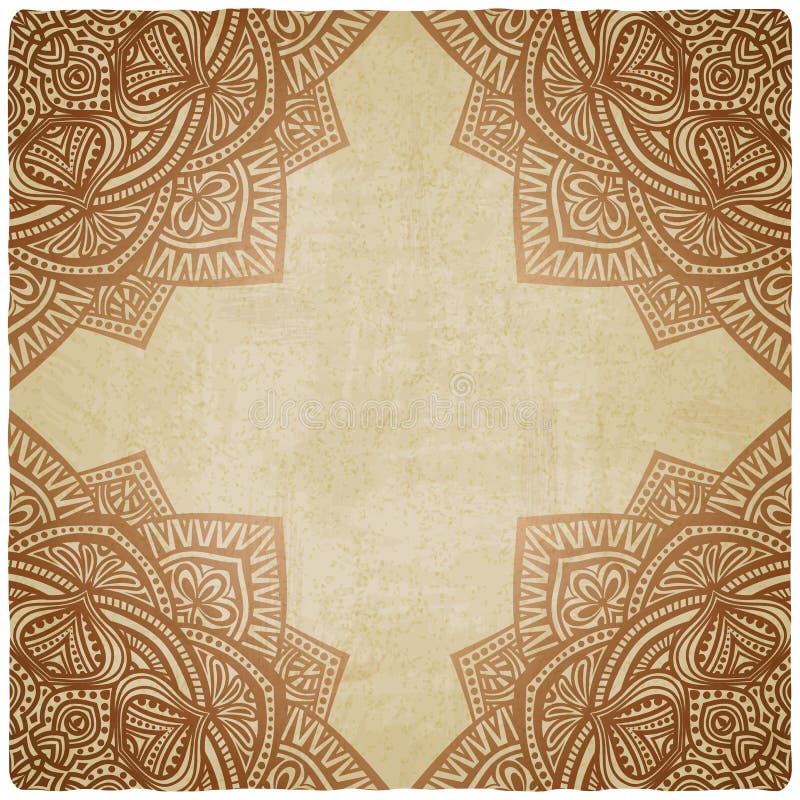 Brown Corner Pattern Grunge Paper Background Stock Vector ...