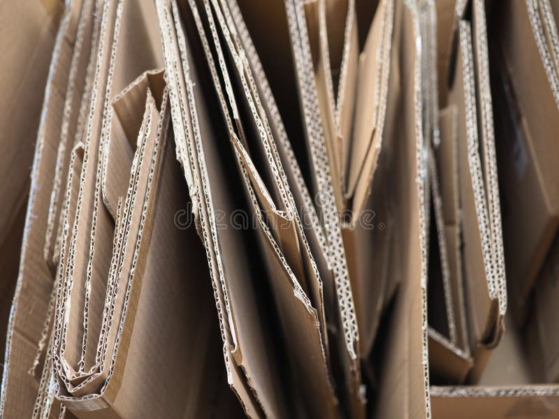 Brown Corrugated Cardboard Packets Stock Photo - Image of sample ...