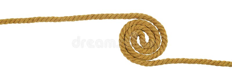 Brown cotton rope cur stock image. Image of isolated - 181651355