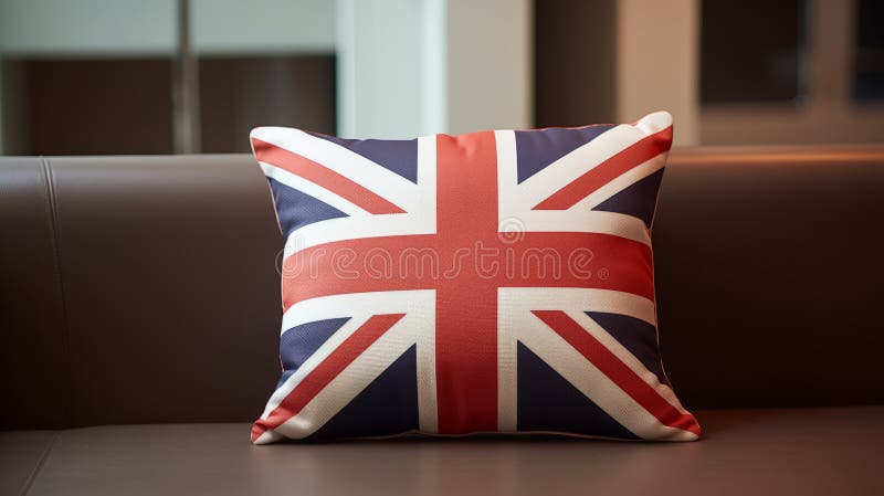 Modern British Flag Pillow: a Stylish Addition To Your Home Decor Stock ...