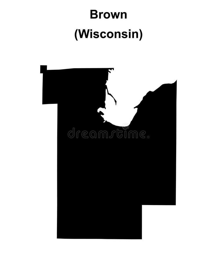 Brown outline map stock vector. Illustration of region - 361875381