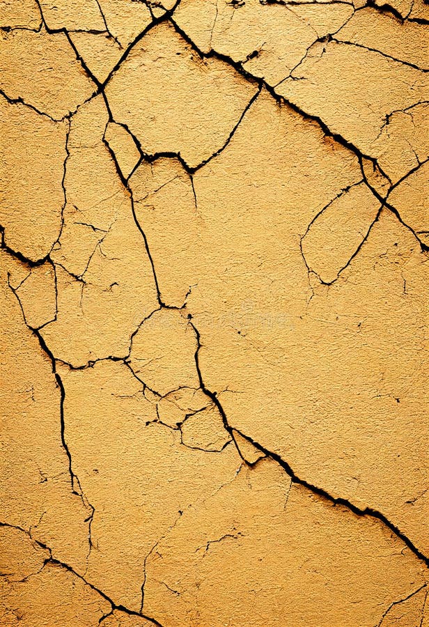 Brown Cracked Soil Surface Abstract Background. Stock Illustration ...