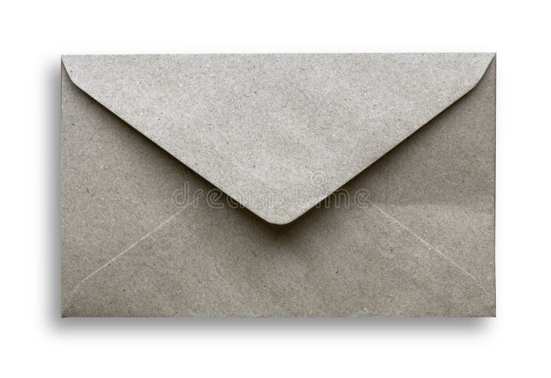Brown Craft Closed Envelope Isolated on a White Background Stock Photo ...