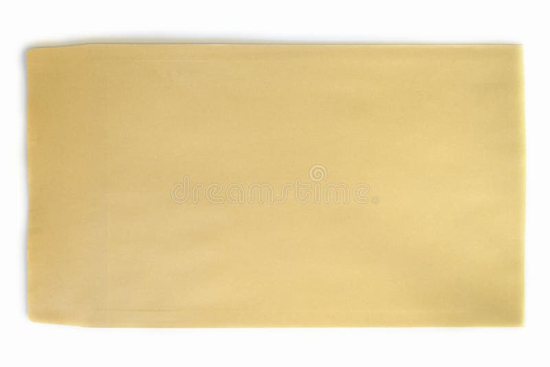 Brown Craft Envelope Isolated on White Background Stock Photo - Image ...