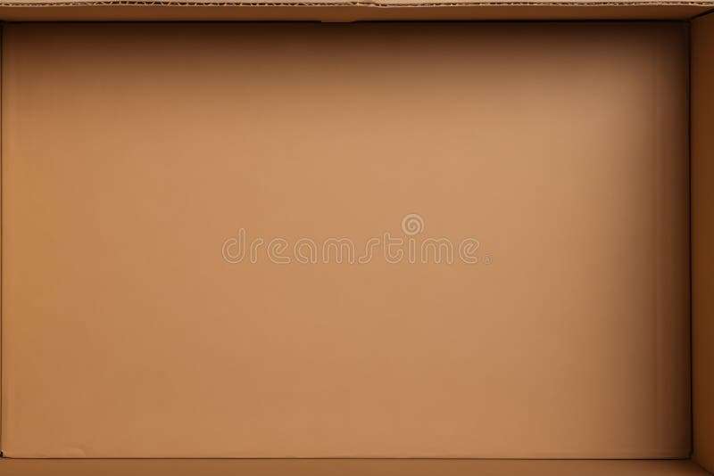 Open Empty Rectangular Cardboard Box on White Background Stock ...