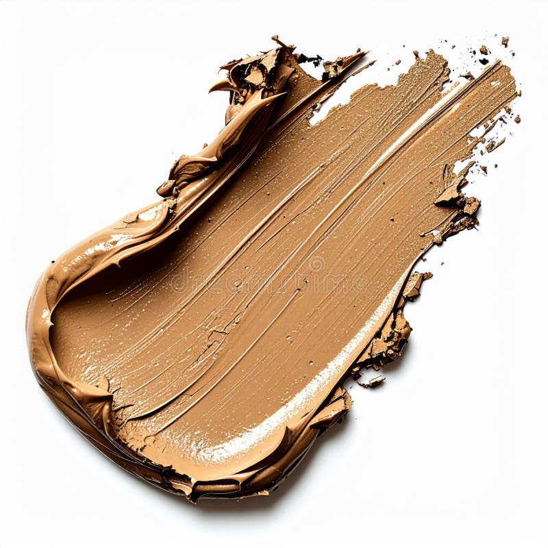 Brown Cream Makeup Swatch on White Background Stock Illustration ...