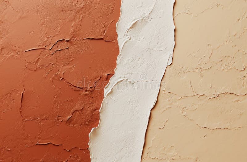 A Brown and Cream Paint Sample on Plaster Stock Image - Image of ...