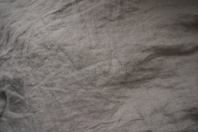 Brown Crumpled Linen Bed Cover with Sunlight from Window Stock Image ...