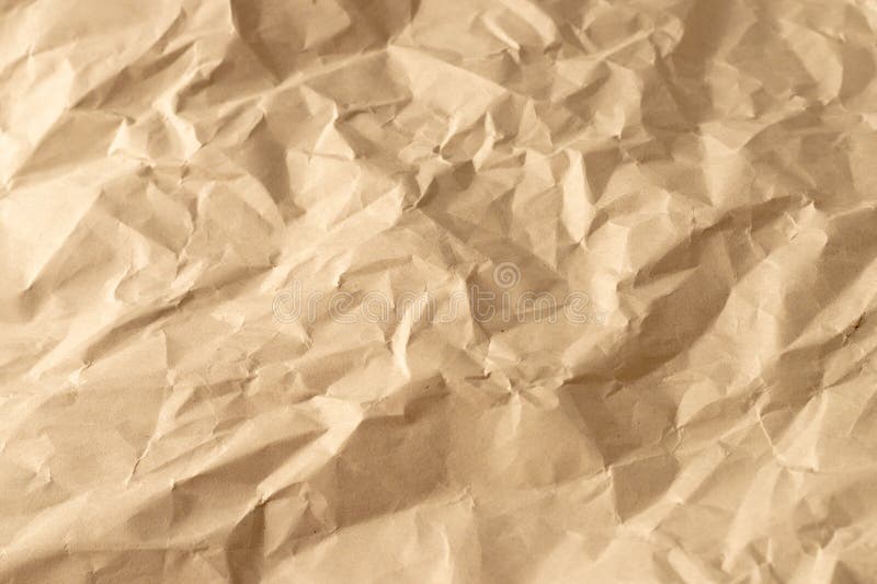 Brown crumpled paper stock photo. Image of paper, macro - 12091262