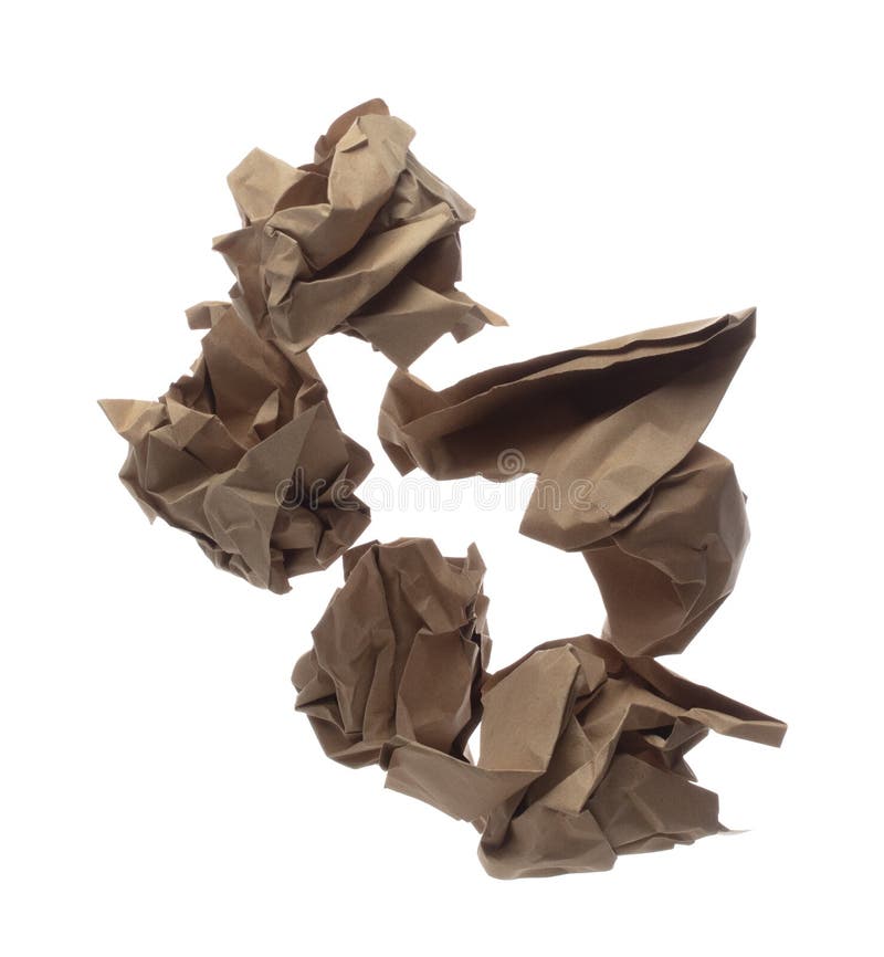 Crumpled Paper Ball is Symbol of Frustration Discarded Ideas, Isolated ...
