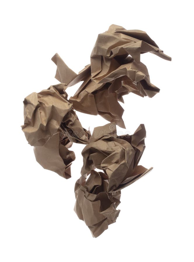 Crumpled Paper Ball is Symbol of Frustration Discarded Ideas, Isolated ...